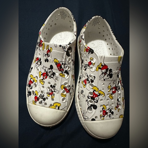 Native | Shoes | Native White And Red Sneakers With Mickey Mouse Print ...